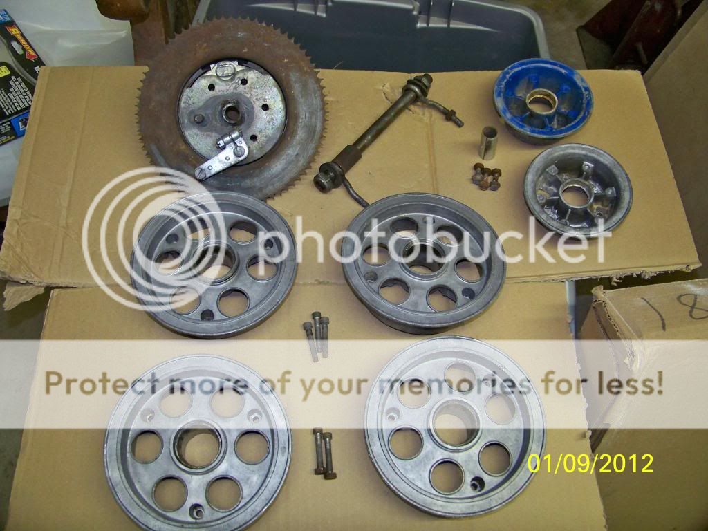 6"-Go-Power wheels and one 4"-Manco wheel | OldMiniBikes.com
